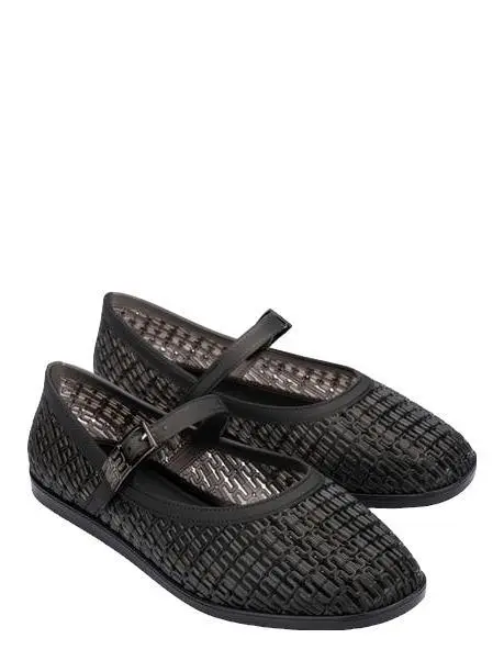 Melissa Harper Mary Jane Flat - Clear Black