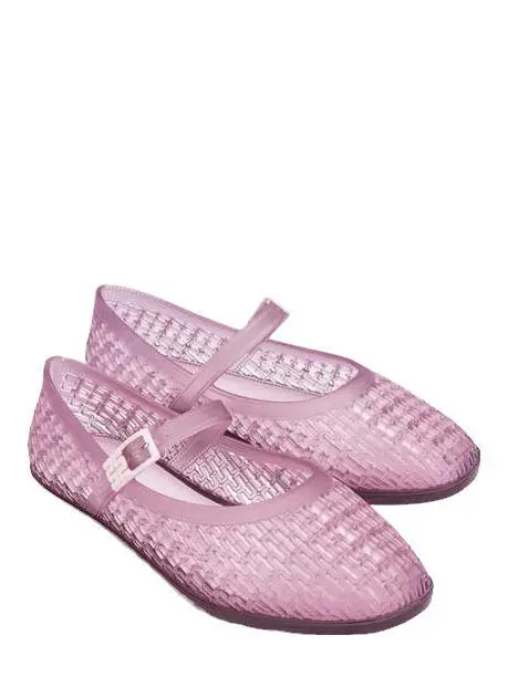 Melissa Harper Mary Jane Flat - Clear Pink
