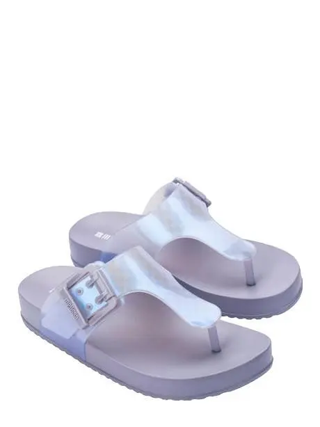 Melissa Cozy Platform Flip Flop - Grey/ Pearl Blue