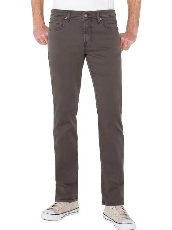 LIVERPOOL Regent Relaxed Straight Leg Twill Pants - Deep Earth