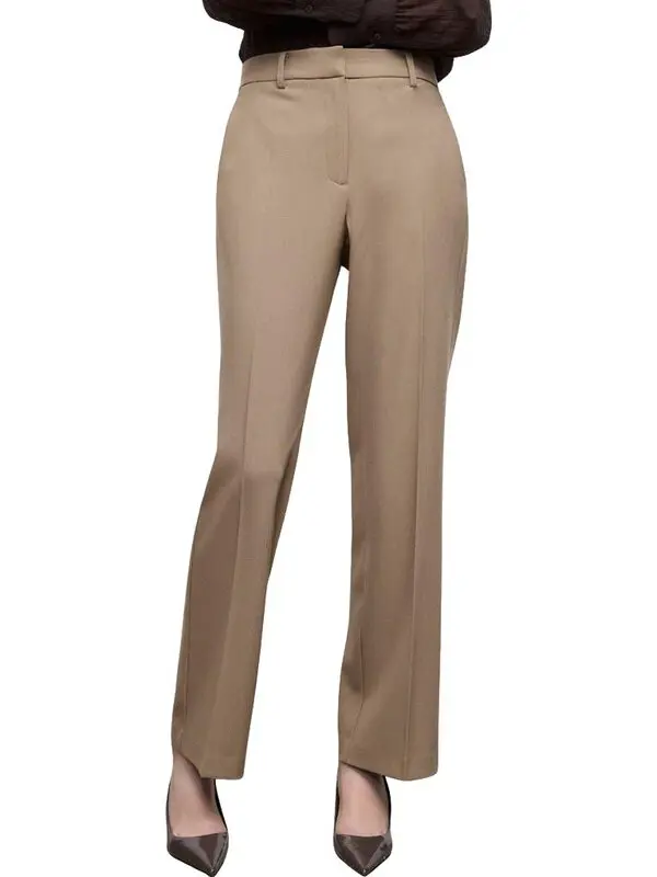Mango Carlos Straight Leg Trousers - Medium Brown