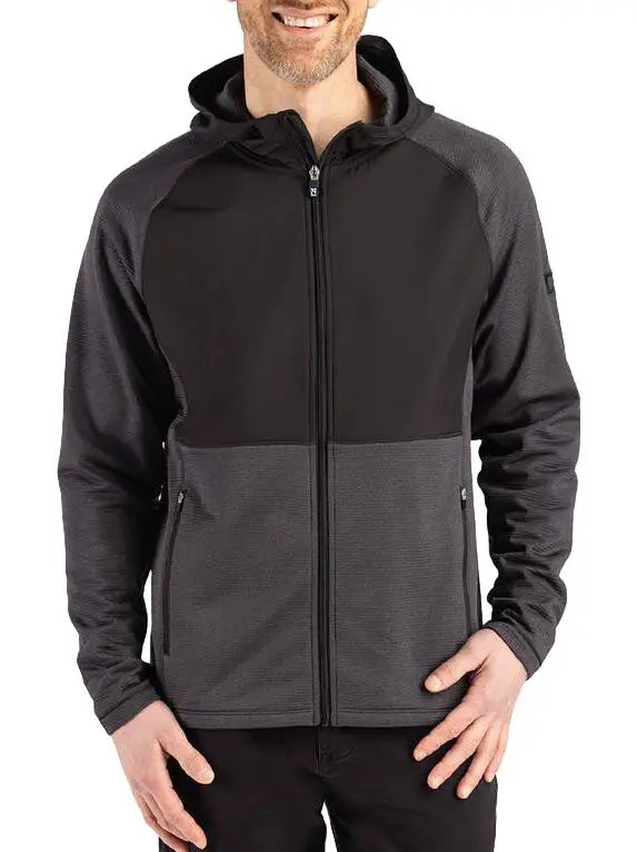 Cutter & Buck Peshastin Fleece Hybrid Jacket - Black Heather