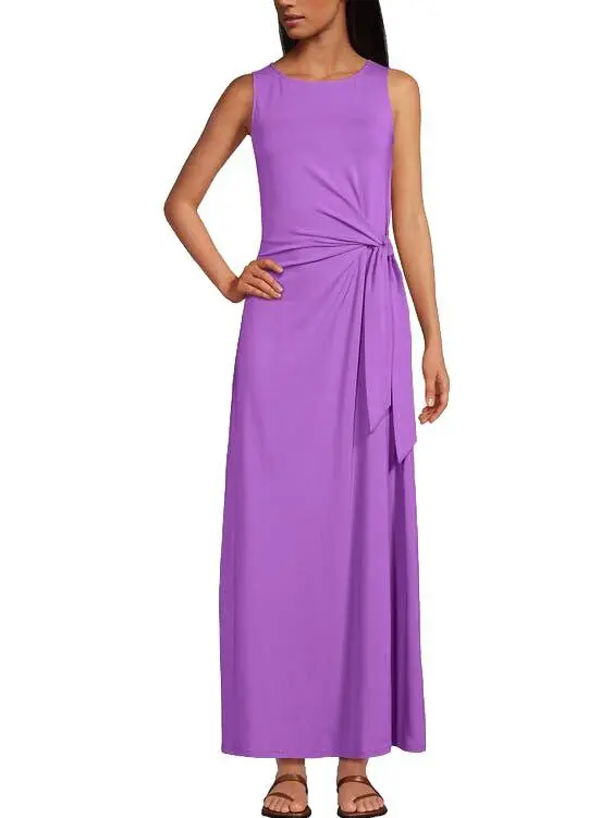 LANDS' END Cotton Modal Sleeveless Maxi Dress - Soft Orchid
