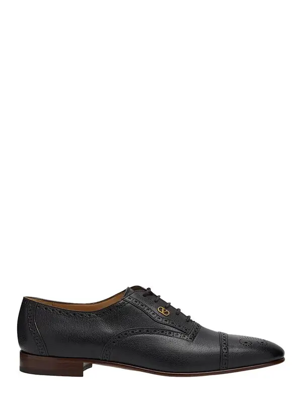 Valentino Garavani Brogue Cap-toe Oxfords - Black