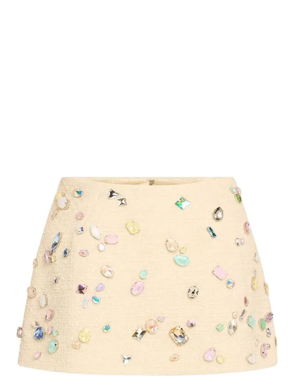 Marc Jacobs Swarovski Mini Wool Bell Skirt - Ivory
