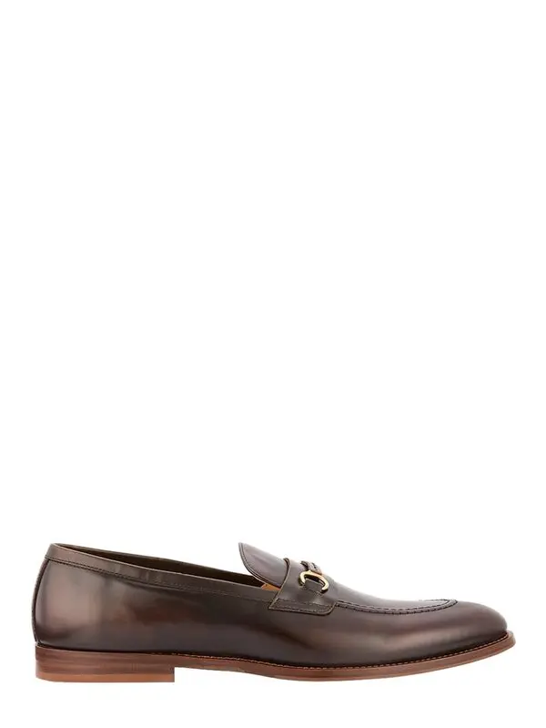Brunello Cucinelli Leather Bit Loafers - Dark Brown