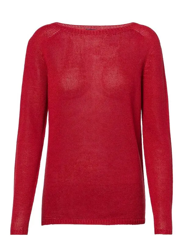 Max Mara Giolino Linen Sweater - Red