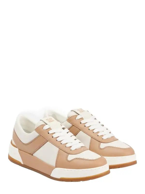 Max Mara Chill Leather Sneakers - Beige