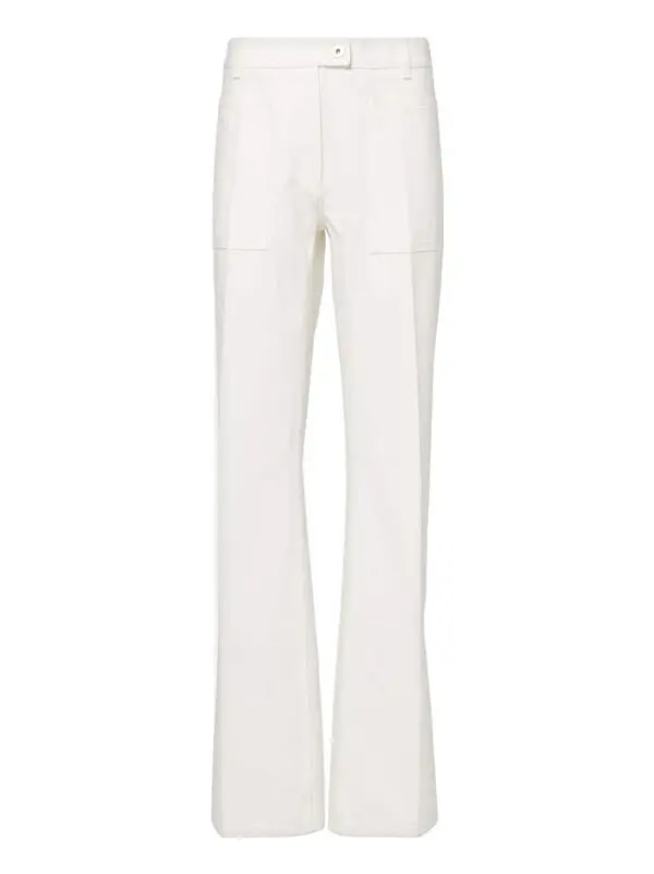 FERRAGAMO Mid-rise Straight Leg Jeans - White