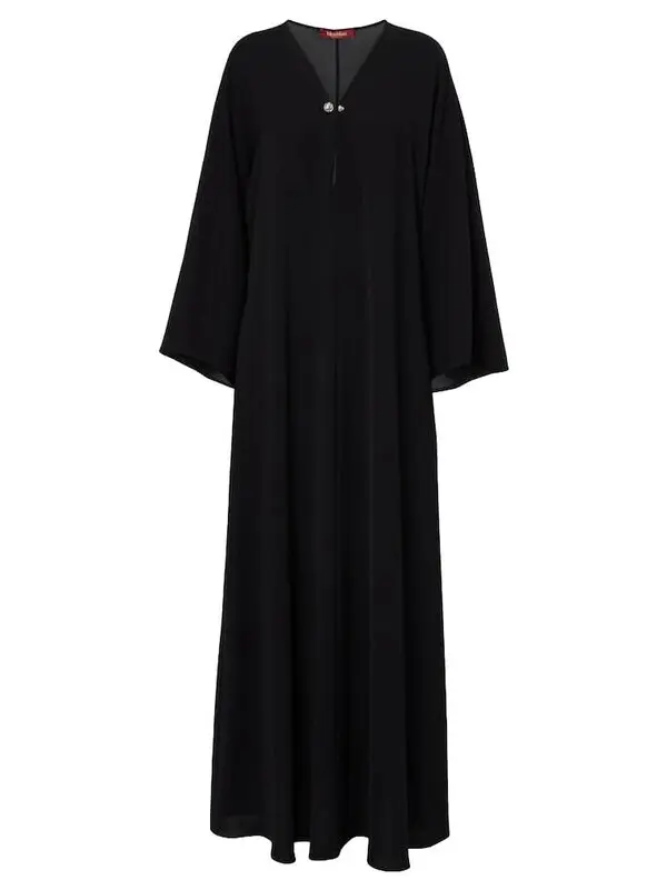 Max Mara Lillo Cady Maxi Dress - Black