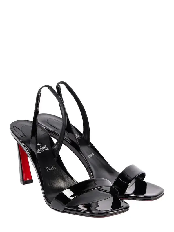 CHRISTIAN LOUBOUTIN O Condora 85 Patent Leather Sandals - Black