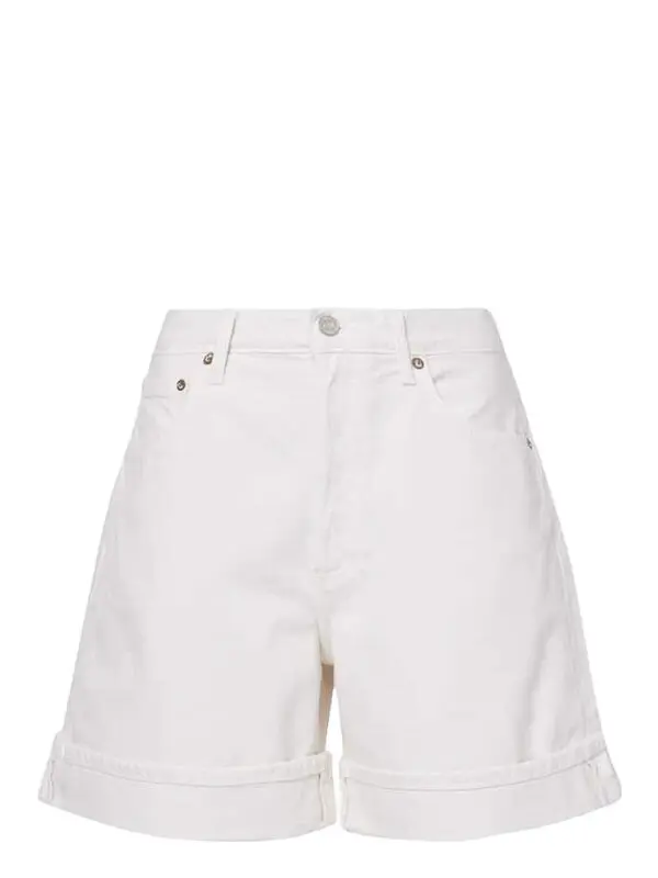 AGOLDE Dame High-rise Denim Shorts - White