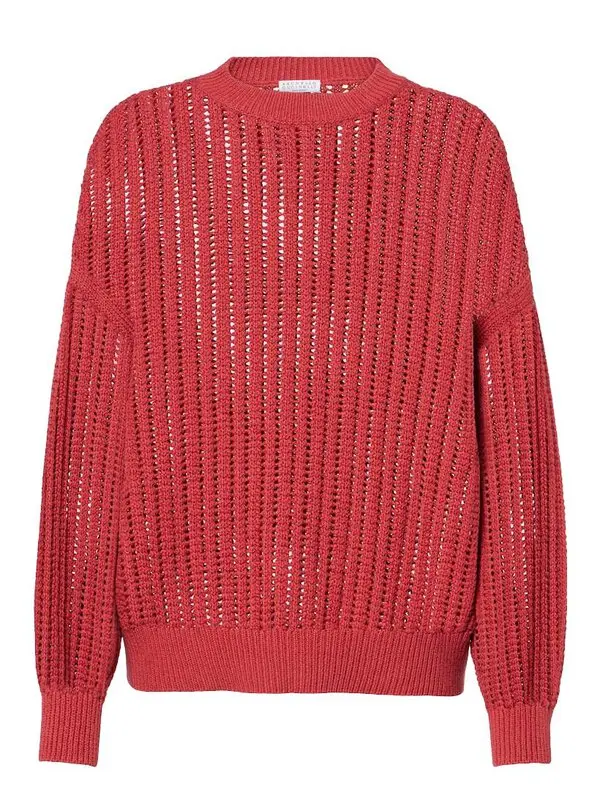 Brunello Cucinelli Cotton Sweater - Red