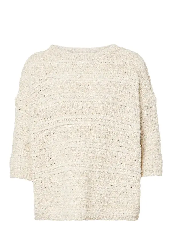 Max Mara Arda Cotton-blend Sweater - White
