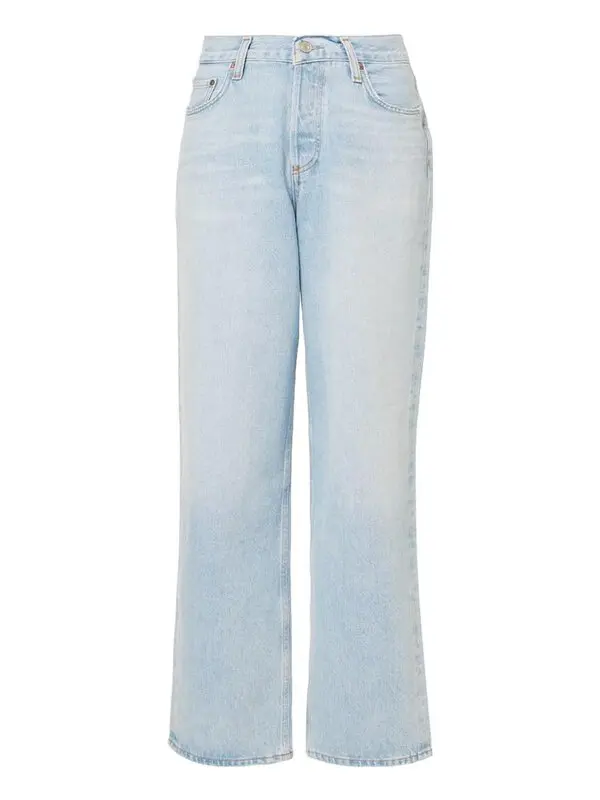 AGOLDE V-waist Baggy Straight Jeans - Blue