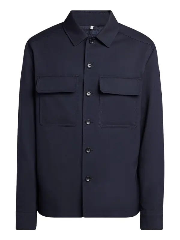 Moncler Two-pocket Casual Button-down Shirt - Dark Blue
