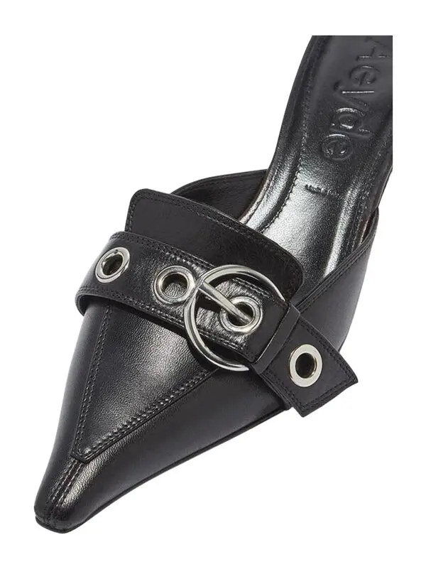 AeydĒ Danielle Leather Mules - Black