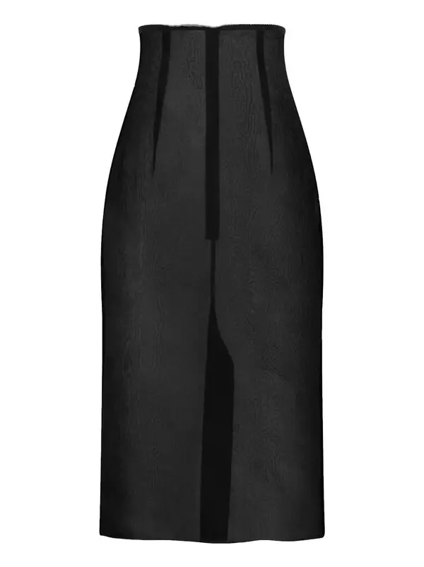 Dolce & Gabbana Chiffon Midi Skirt - Black