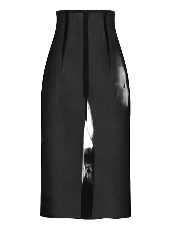 Dolce & Gabbana Silk Chiffon Voile Calf-length Skirt - Black