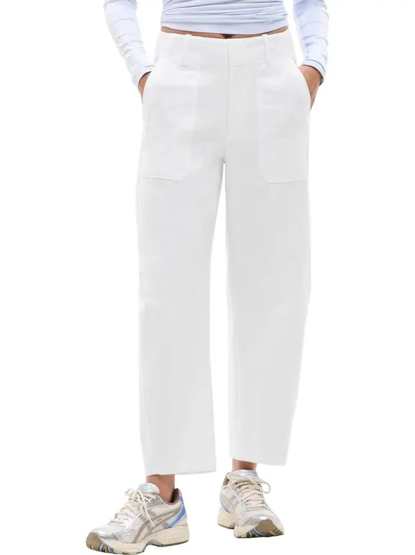 Athleta Skyline High Rise Barrel Leg Pant - Bright White