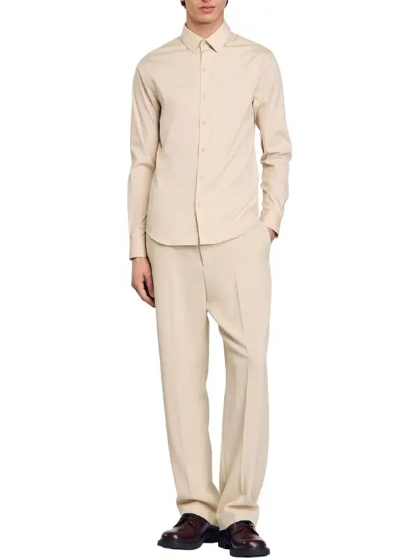 Sandro Plain Shirt - Oats
