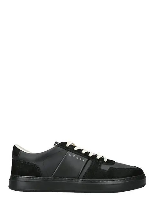 Hogan H-tv Logo-print Leather Low-top Trainers - Black