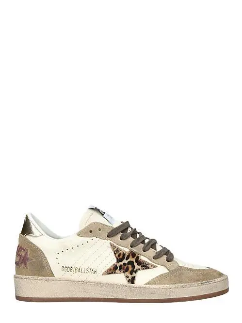 GOLDEN GOOSE Ballstar Leopard-print Low-top Trainers - White/comb