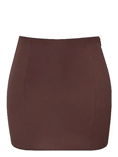 MISTRESS ROCKS High-rise Bodycon Mini Skirt - Chocolate