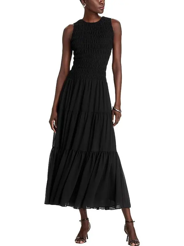 Michael Kors Smocked Tank Maxi Dress - Black