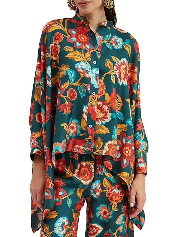La DoubleJ Foulard Silk Shirt - Hottie Emerald
