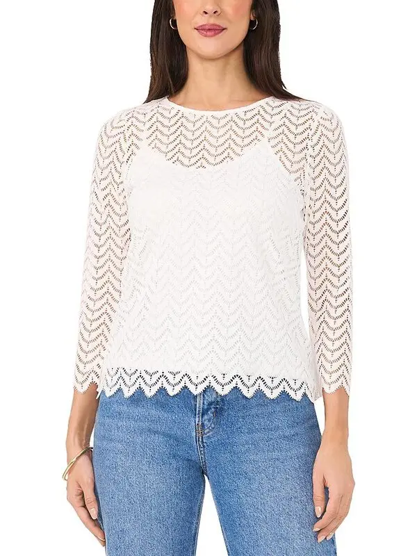 Vince Camuto Lace Blouse - New Ivory