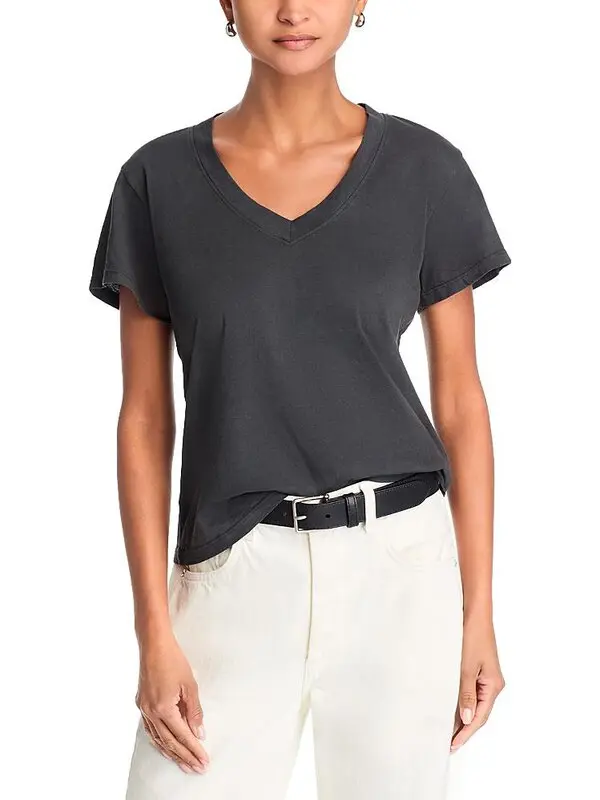 PERFECTWHITETEE Hendrix V-neck Tee - Black