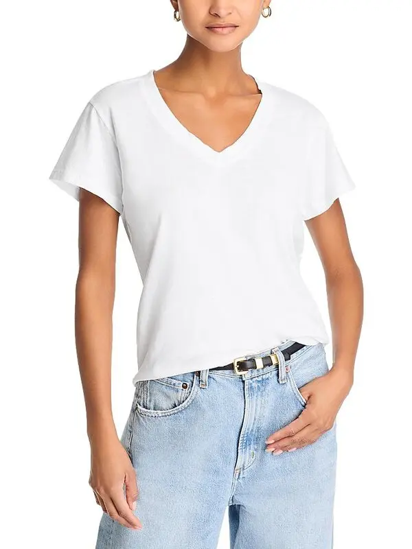 PERFECTWHITETEE Hendrix V-neck Tee - White