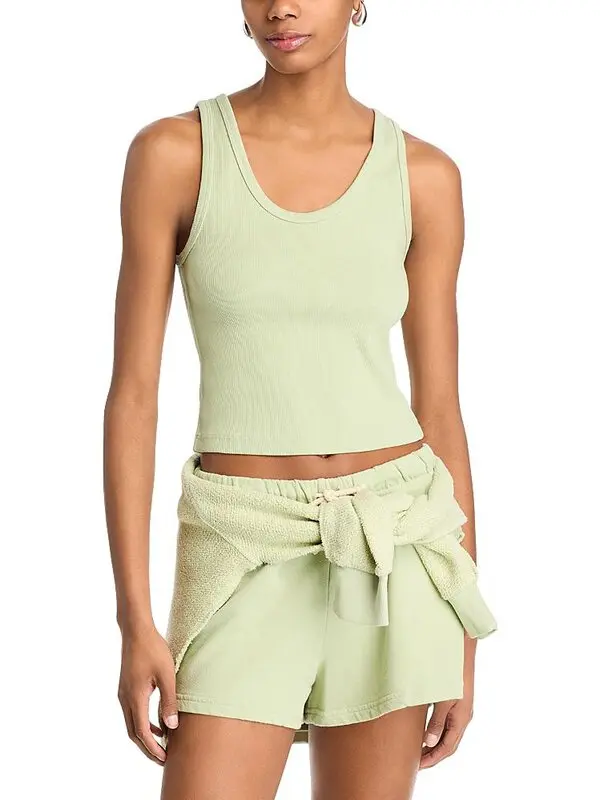 PERFECTWHITETEE Blondie Rib Knit Tank Top - Pistachio