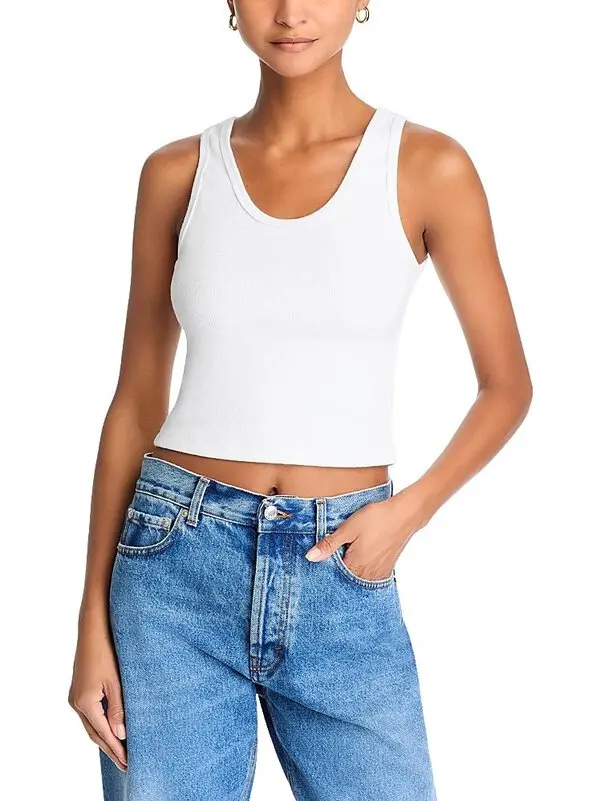 PERFECTWHITETEE Blondie Rib Knit Tank Top - White
