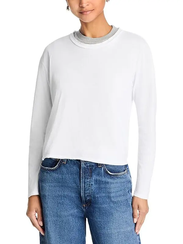 PERFECTWHITETEE Axel Long Sleeve Tee - White