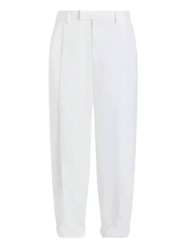 Dolce & Gabbana Folded-edge Trousers - White