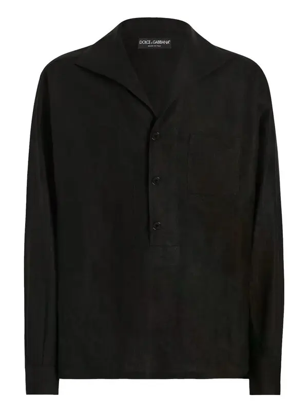 Dolce & Gabbana Sailor-collar Shirt - Black