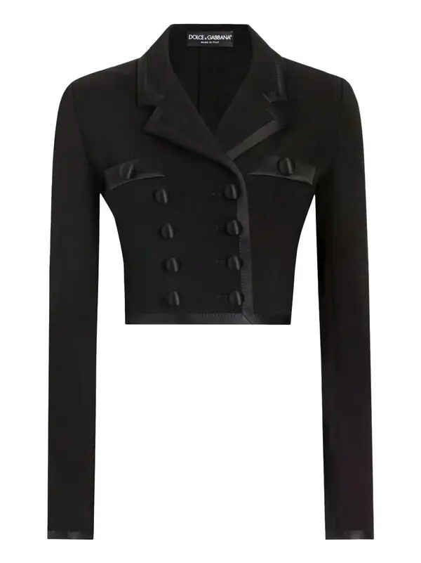 Dolce & Gabbana Double-breasted Cropped Jacket - Black