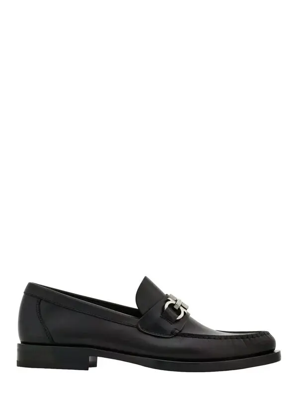 FERRAGAMO Gancini Loafers - Black