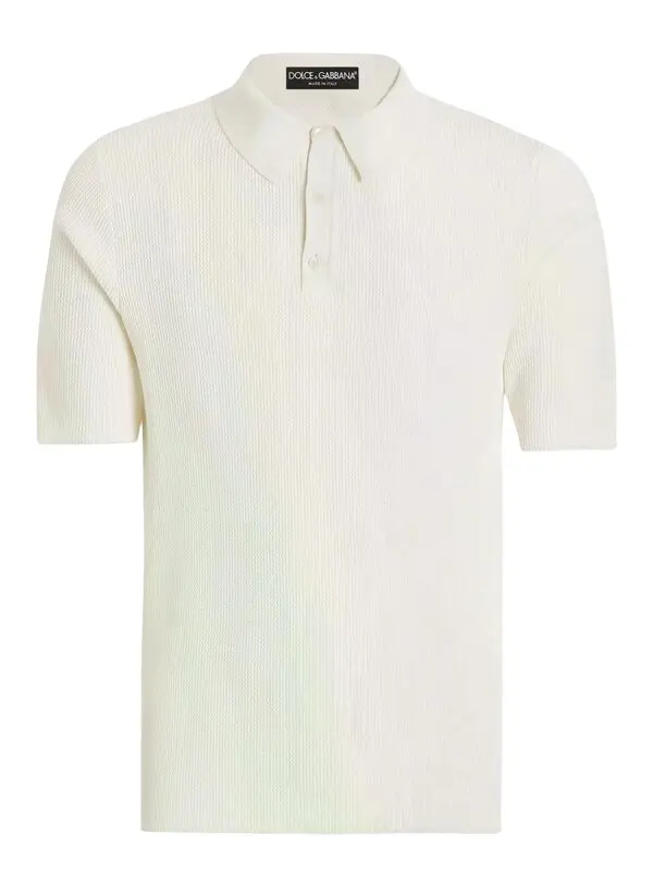 Dolce & Gabbana Short-sleeved Polo Shirt - White