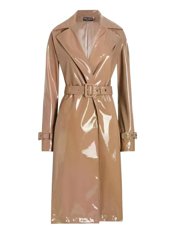 Dolce & Gabbana Belted Trench Coat - Brown