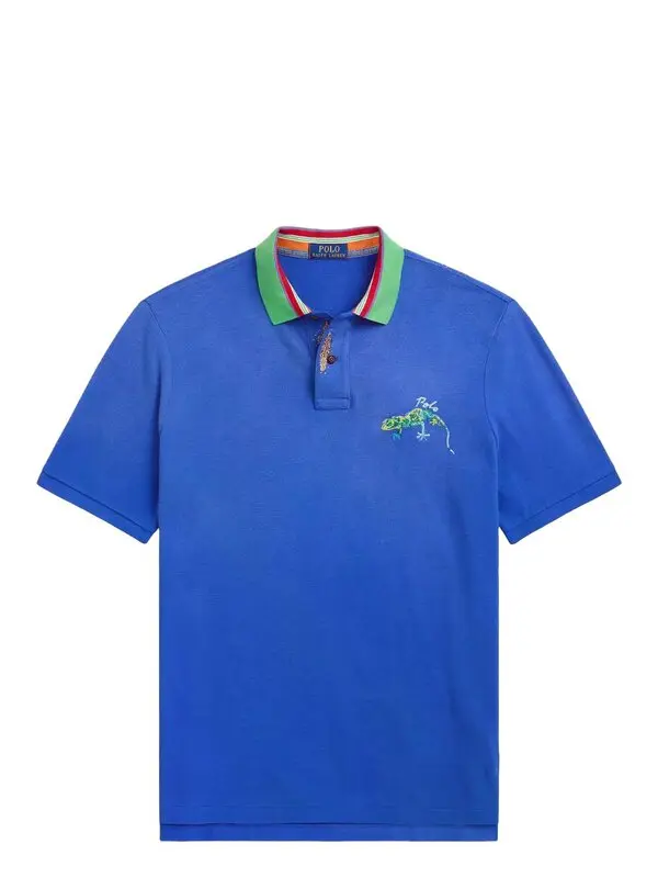 Polo Ralph Lauren Embroidered Polo Shirt - Blue