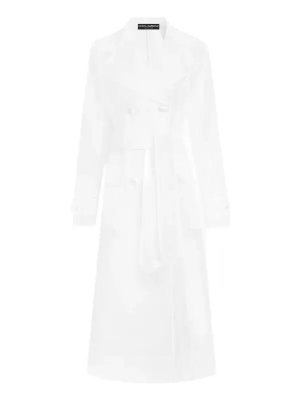 Dolce & Gabbana Double-breasted Trench Coat - White