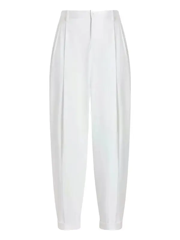 Dolce & Gabbana Folded-edge Trousers - White