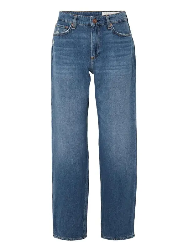 Rag & Bone Dre Baggy Boyfriend Jeans - Mid Denim