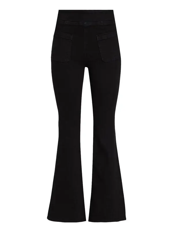 FRAME Le Bardot Jetset High-rise Flared Jeans - Black