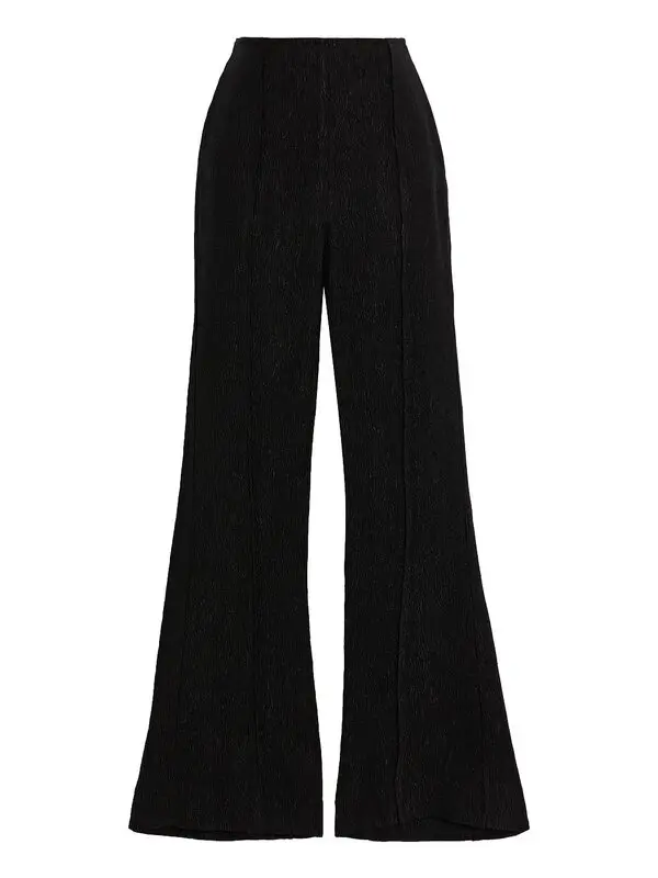 GANNI Jacquard Flared Pants - Black