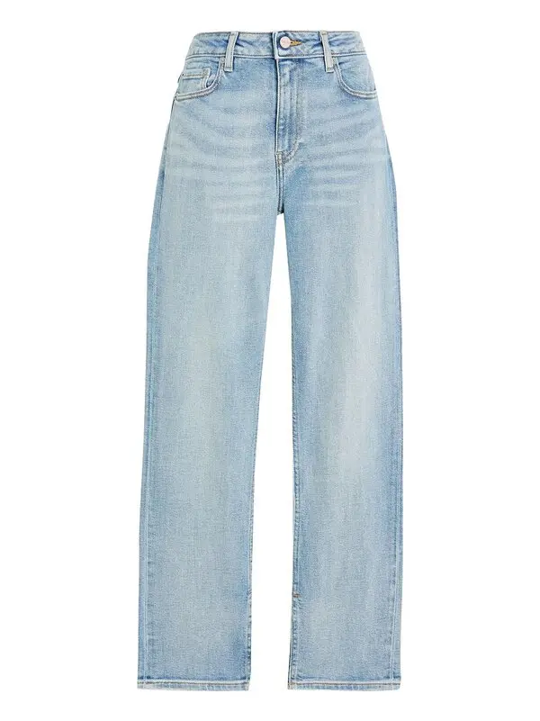 GANNI Mid-rise Straight-leg Jeans - Light Denim