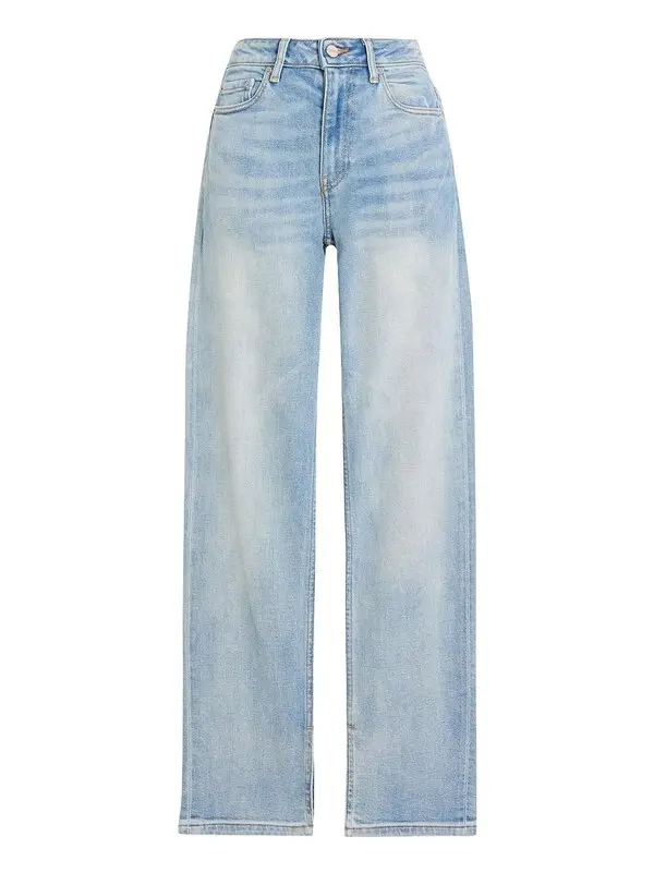 GANNI Mid-rise Straight-leg Jeans - Light Denim